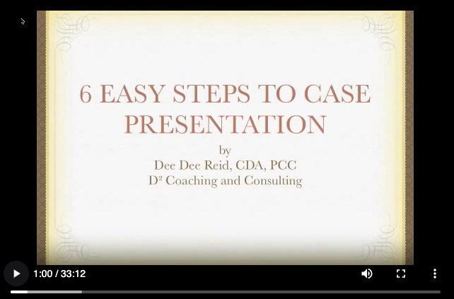 Six Easy Steps to Case Presentation