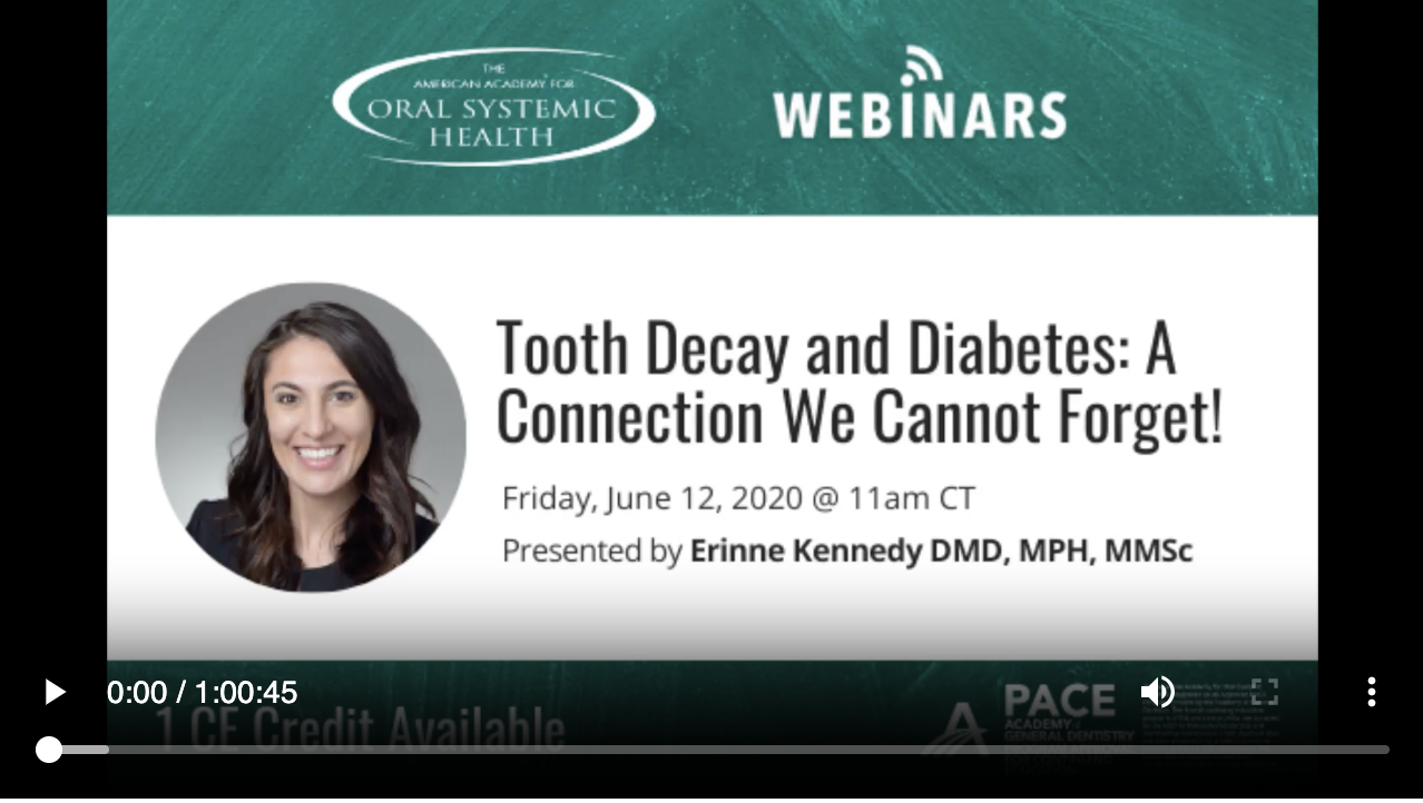 Tooth Decay and Diabetes: A Connection We Cannot Forget!